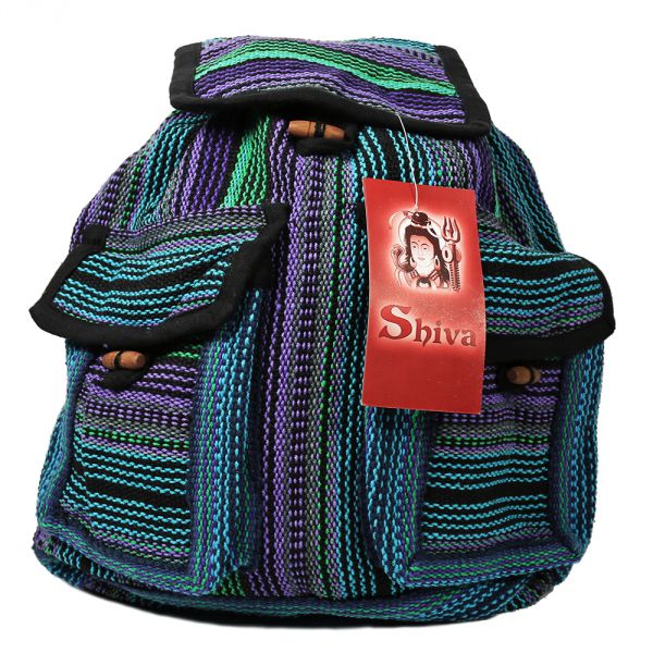 Two Pocket Woven Backpack : Shiva