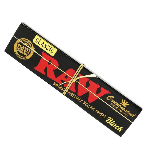 RAW Black Classic Unbleached Kingsize Slim Connoisseurs : Shiva