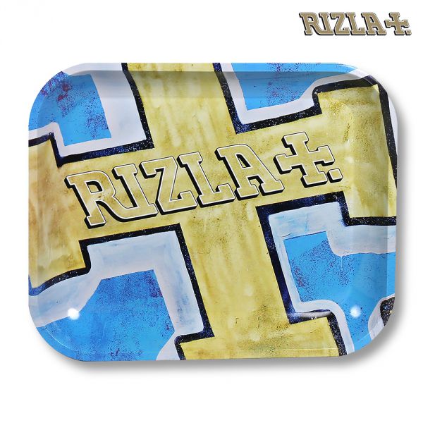 Buy Rizla 'Blue & Gold' Metal Rolling Tray: Rolling Frames, Kits and ...